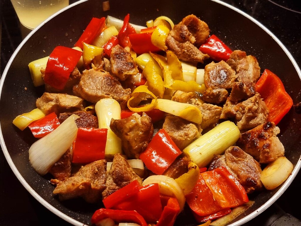 GREEK PORK CHUNKS – TIGANIA - 30 days of Greek food