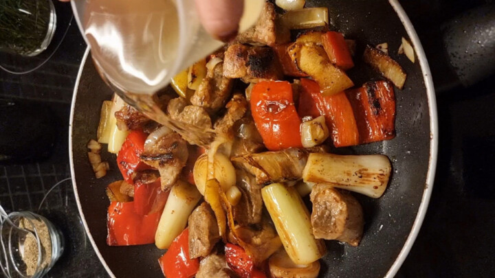 GREEK PORK CHUNKS – TIGANIA - 30 days of Greek food