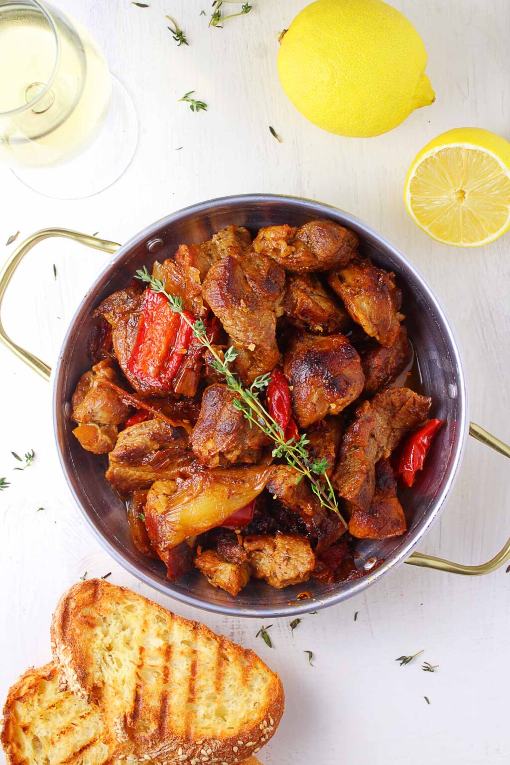 GREEK PORK CHUNKS – TIGANIA - 30 days of Greek food