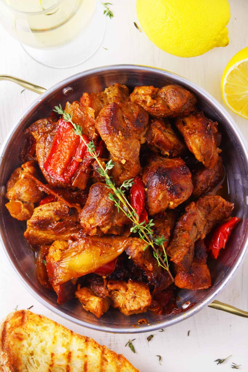 GREEK PORK CHUNKS – TIGANIA - 30 days of Greek food