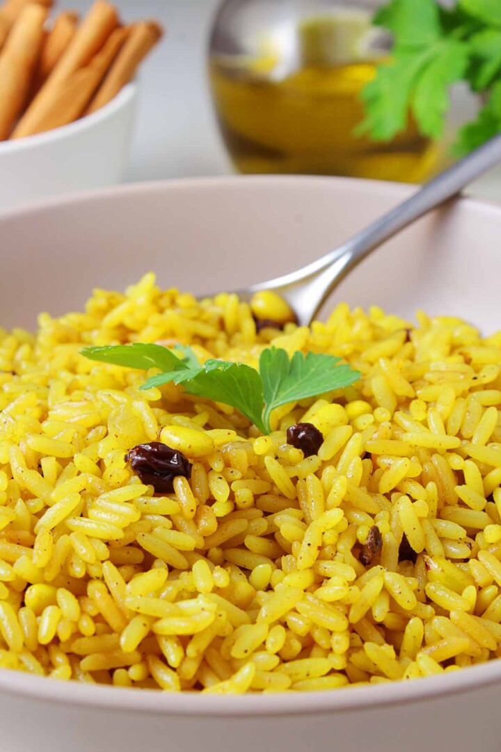 GREEK YELLOW RICE - SMYRNA PILAF - 30 days of Greek food
