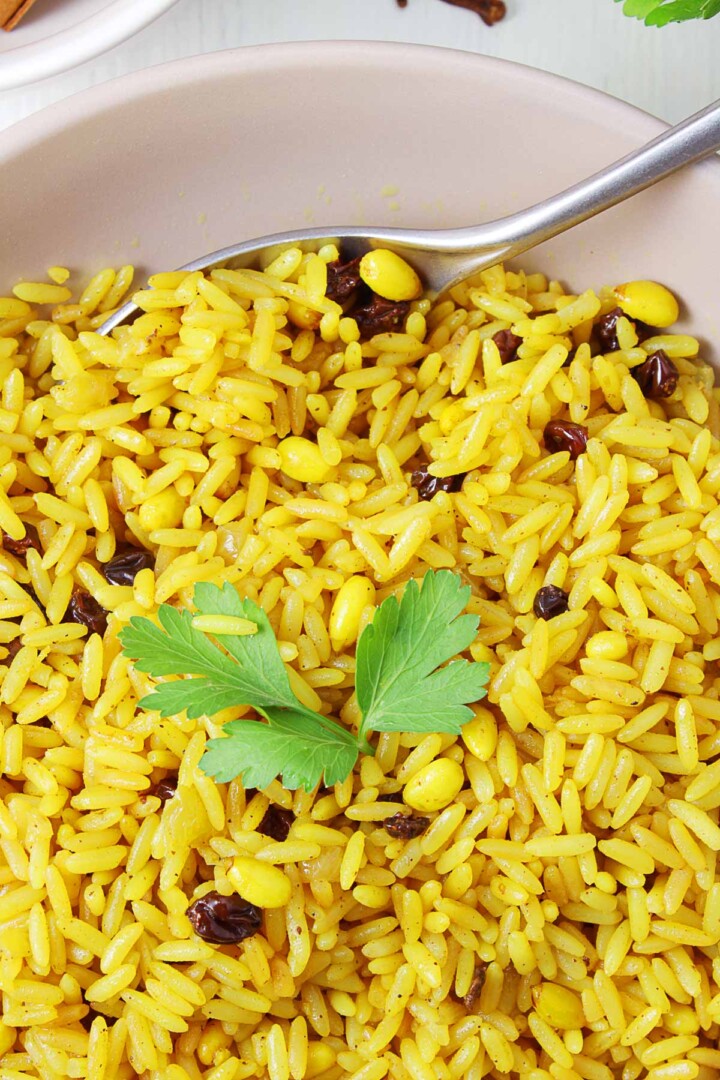 GREEK YELLOW RICE - SMYRNA PILAF - 30 days of Greek food