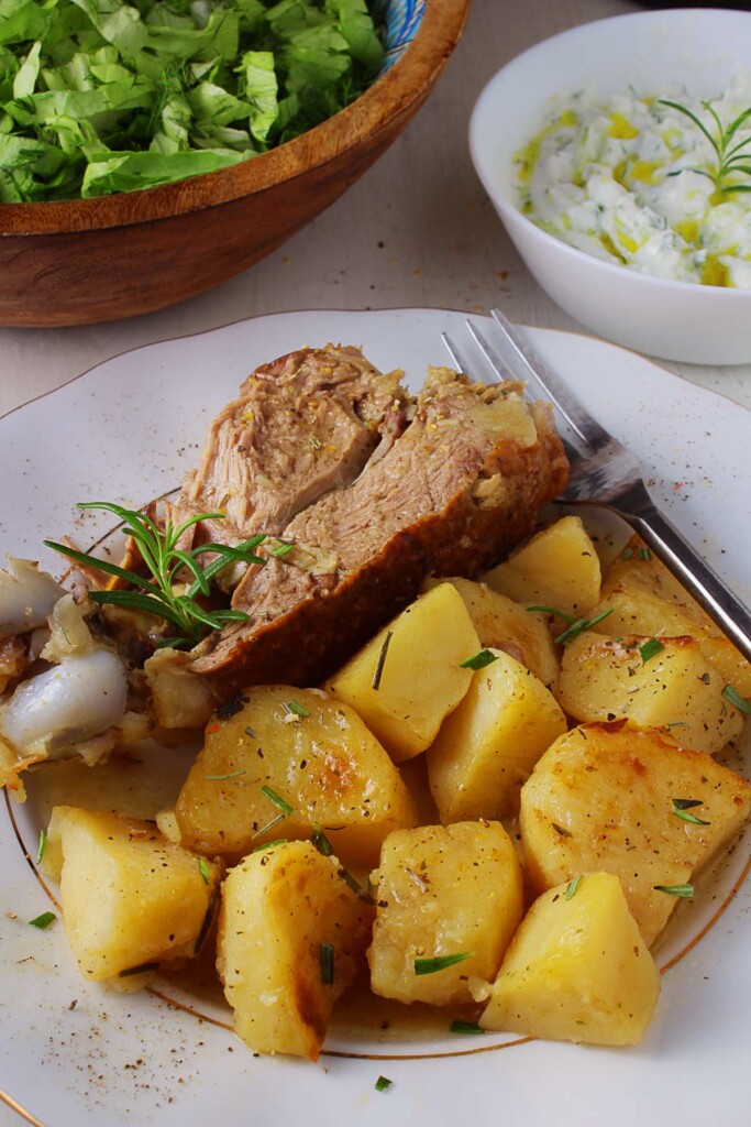 GREEK ROASTED LAMB AND POTATOES - 30 days of Greek food