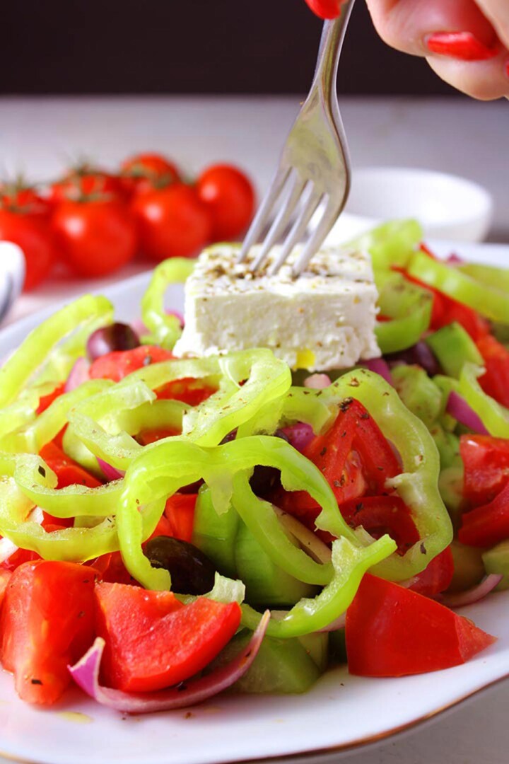 GREEK VILLAGE SALAD-HORIATIKI - 30 days of Greek food