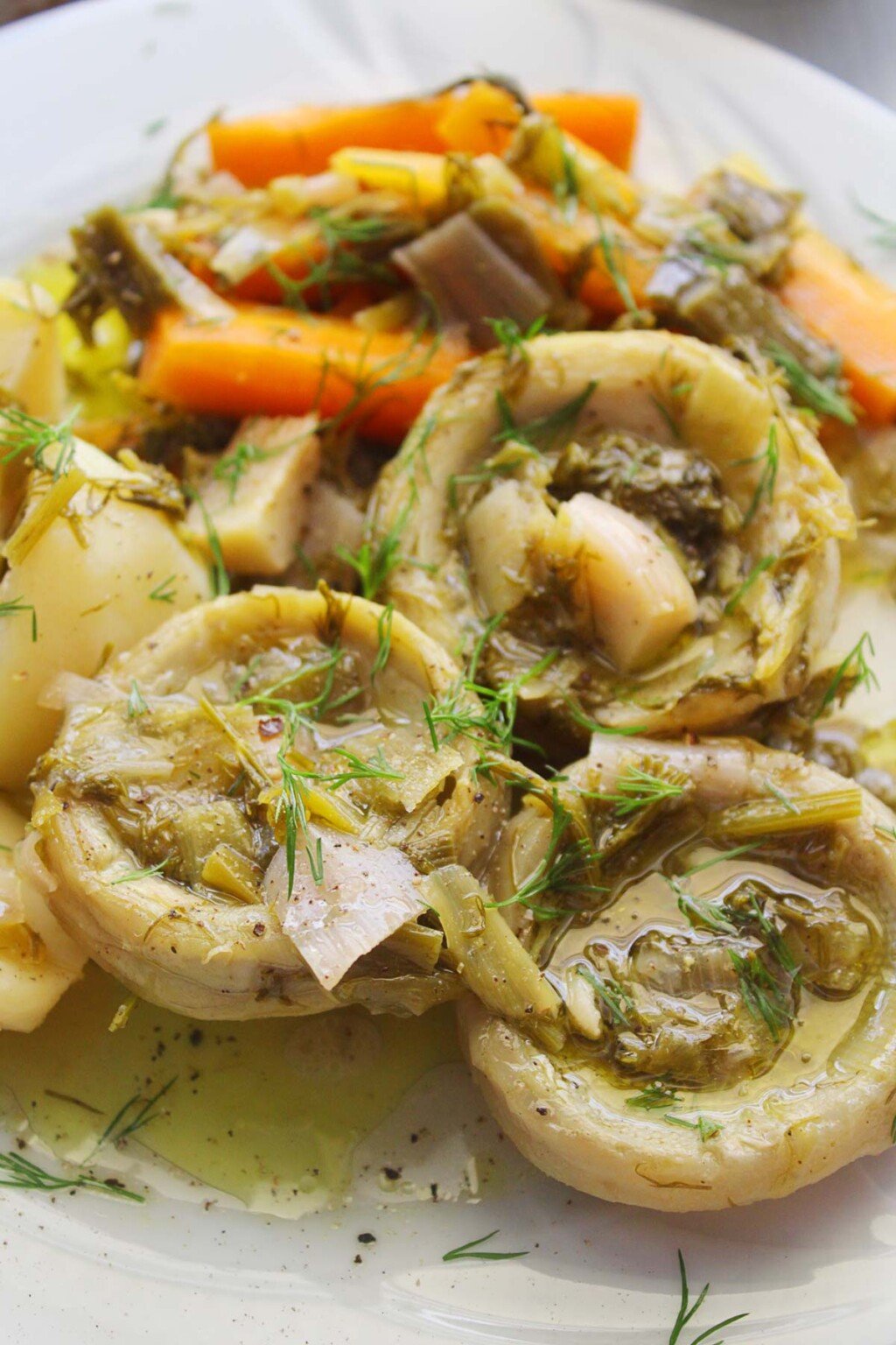 GREEK STEW WITH ARTICHOKE BOTTOMS - 30 days of Greek food