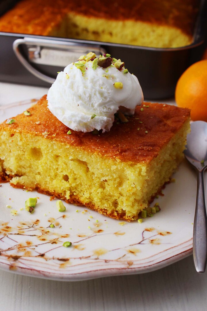 GREEK SEMOLINA CAKE - REVANI - 30 days of Greek food