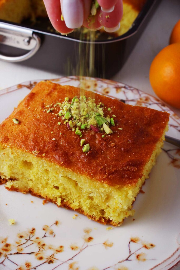 GREEK SEMOLINA CAKE - REVANI - 30 days of Greek food