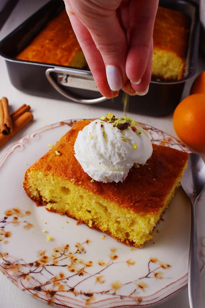 GREEK SEMOLINA CAKE - REVANI - 30 days of Greek food